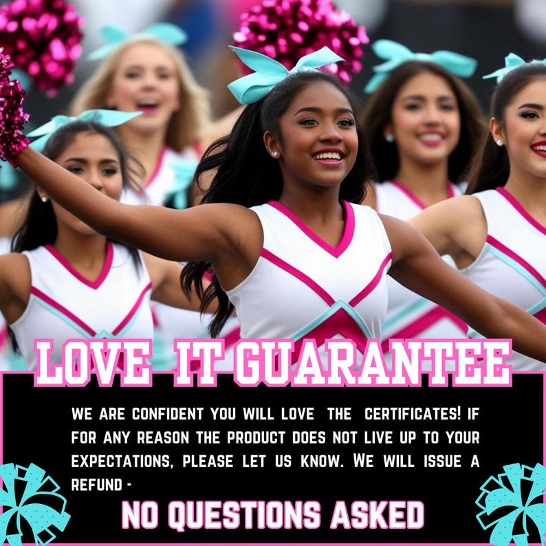 Personalized Cheer Awards, Cheerleading Certificate Template, Editable ...