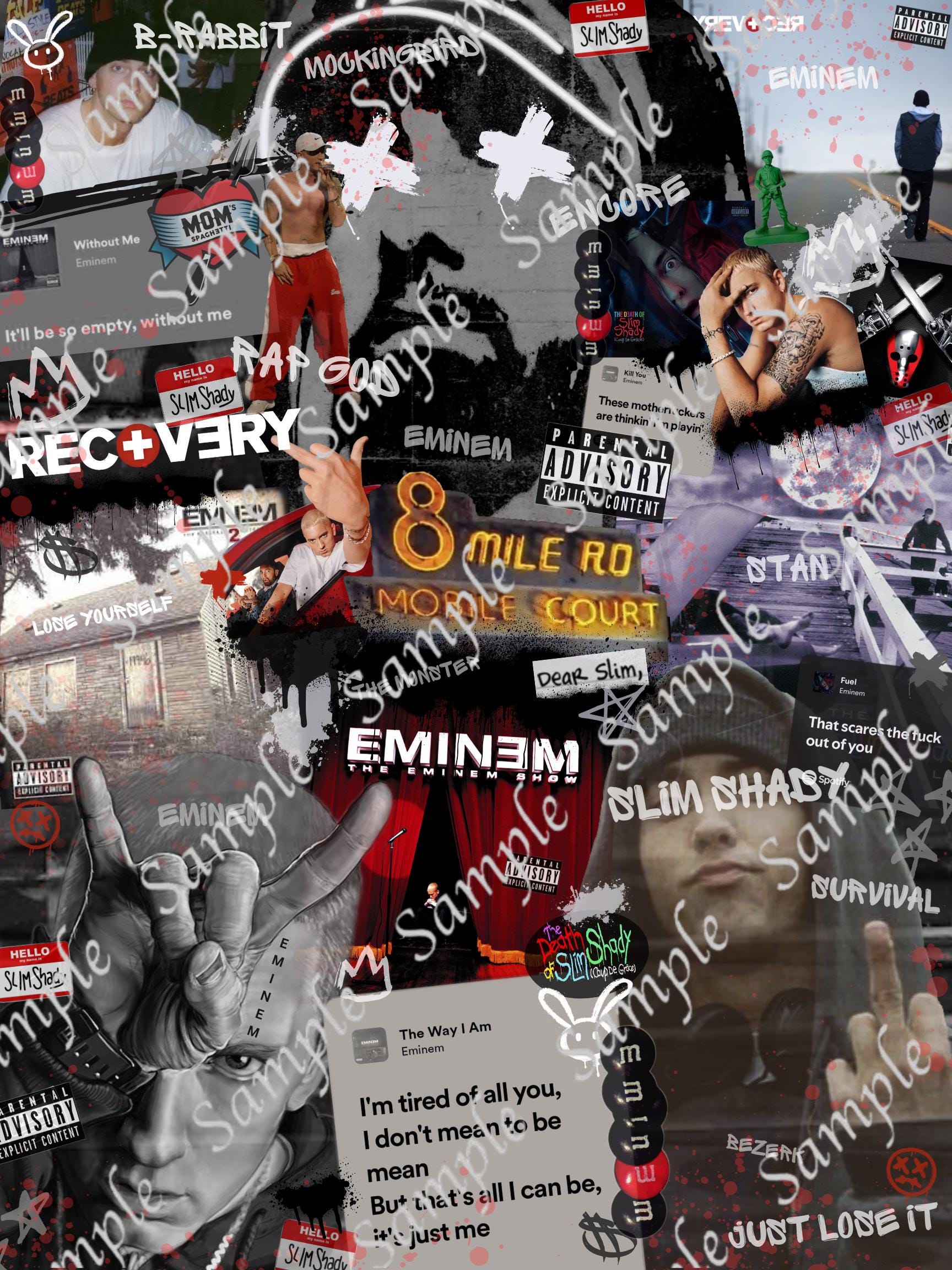 DIGITAL DOWNLOAD - Eminem Poster - Etsy