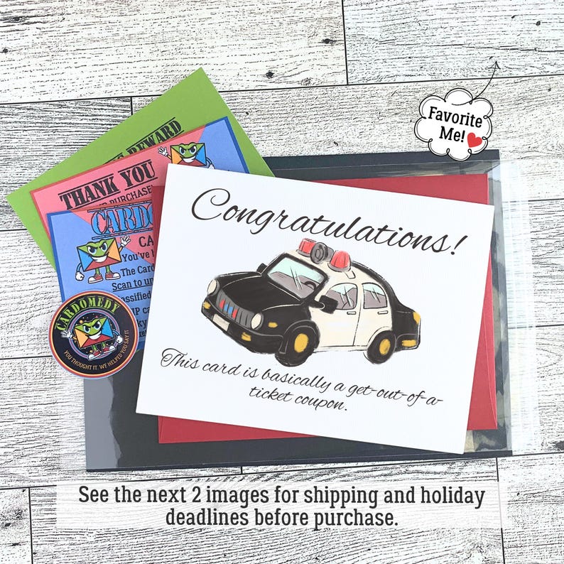 Funny Police Academy Graduation Card, New Cop Congratulations Gifts ...