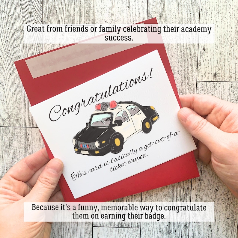 Funny Police Academy Graduation Card, New Cop Congratulations Gifts ...