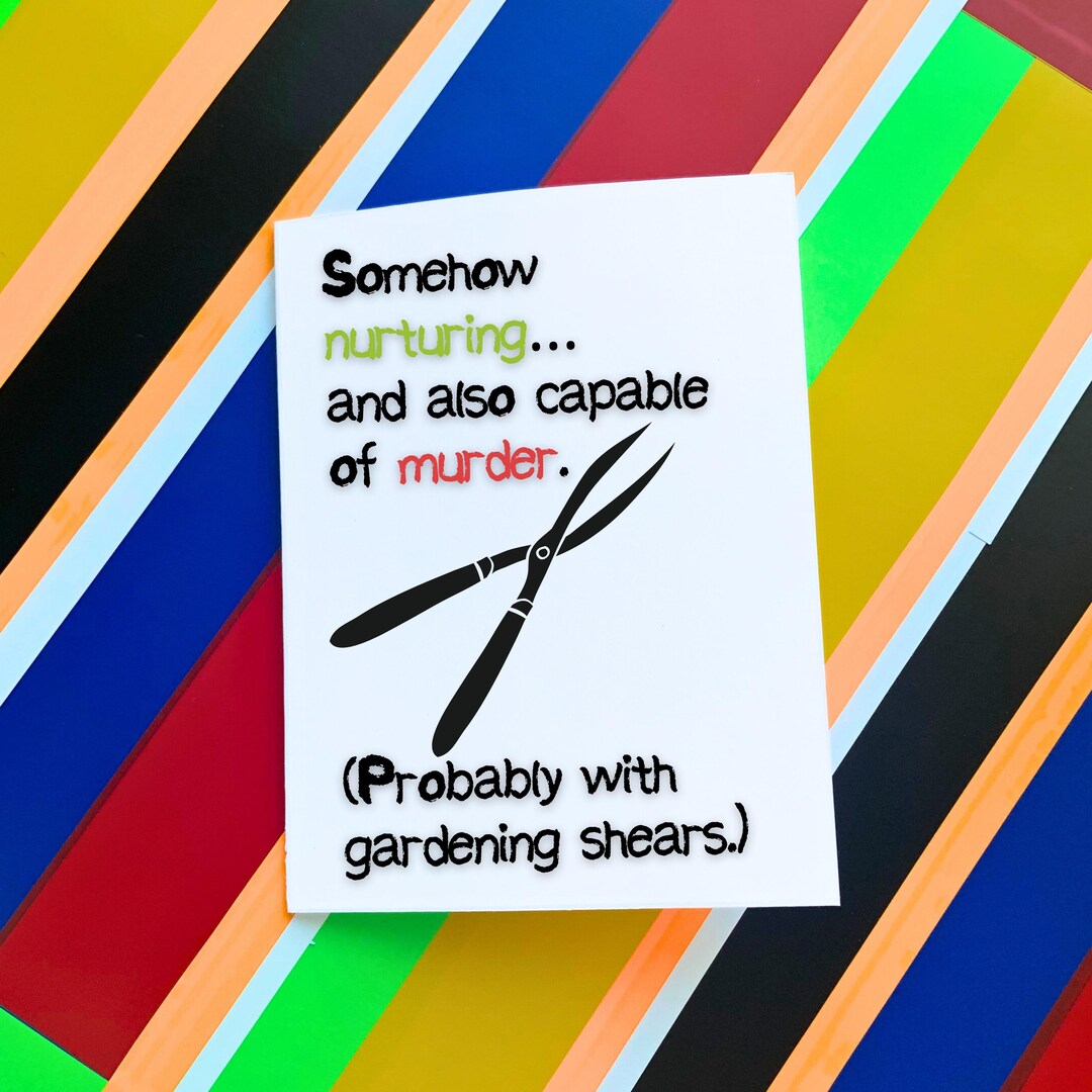 Funny Garden Mom Birthday Card, Savage Plant Lady Humor, Feral ...