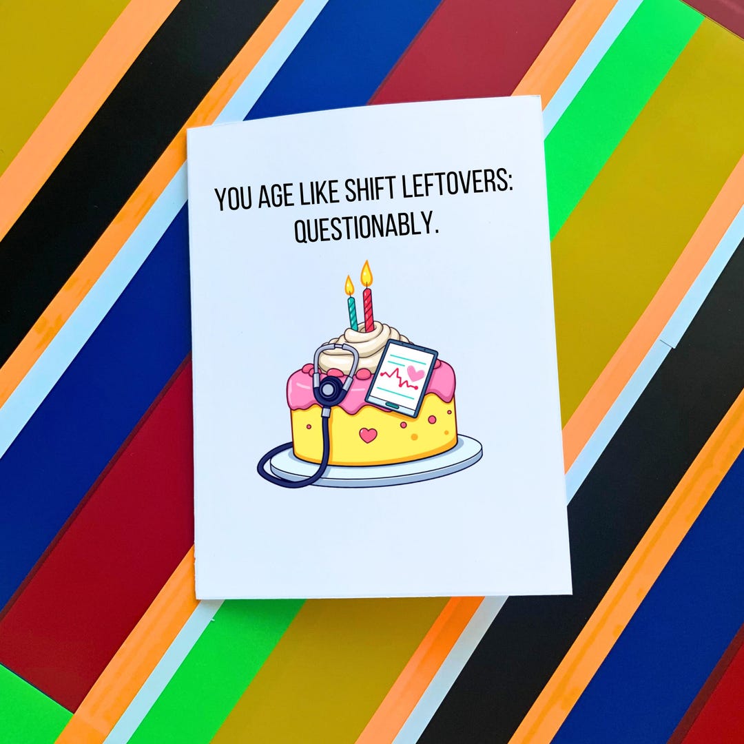 Funny Bright Healthcare Birthday Card, Medical Nurse Doctor Humor ...