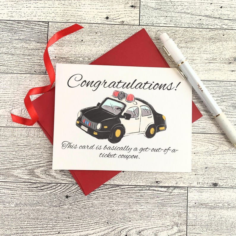 Funny Police Academy Graduation Card, New Cop Congratulations Gifts ...
