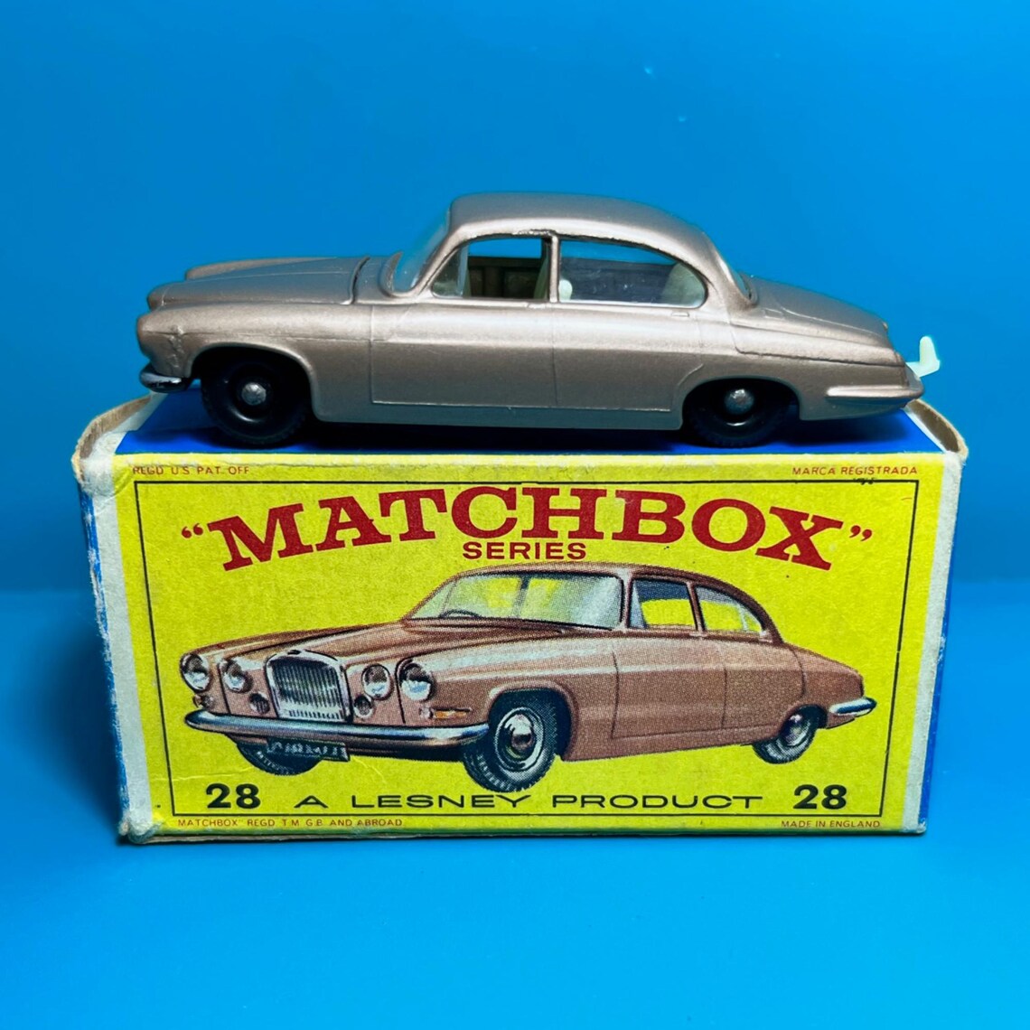 Vintage Matchbox Lesney No 28c MK.10 Jaguar 1964 Original Box - Etsy
