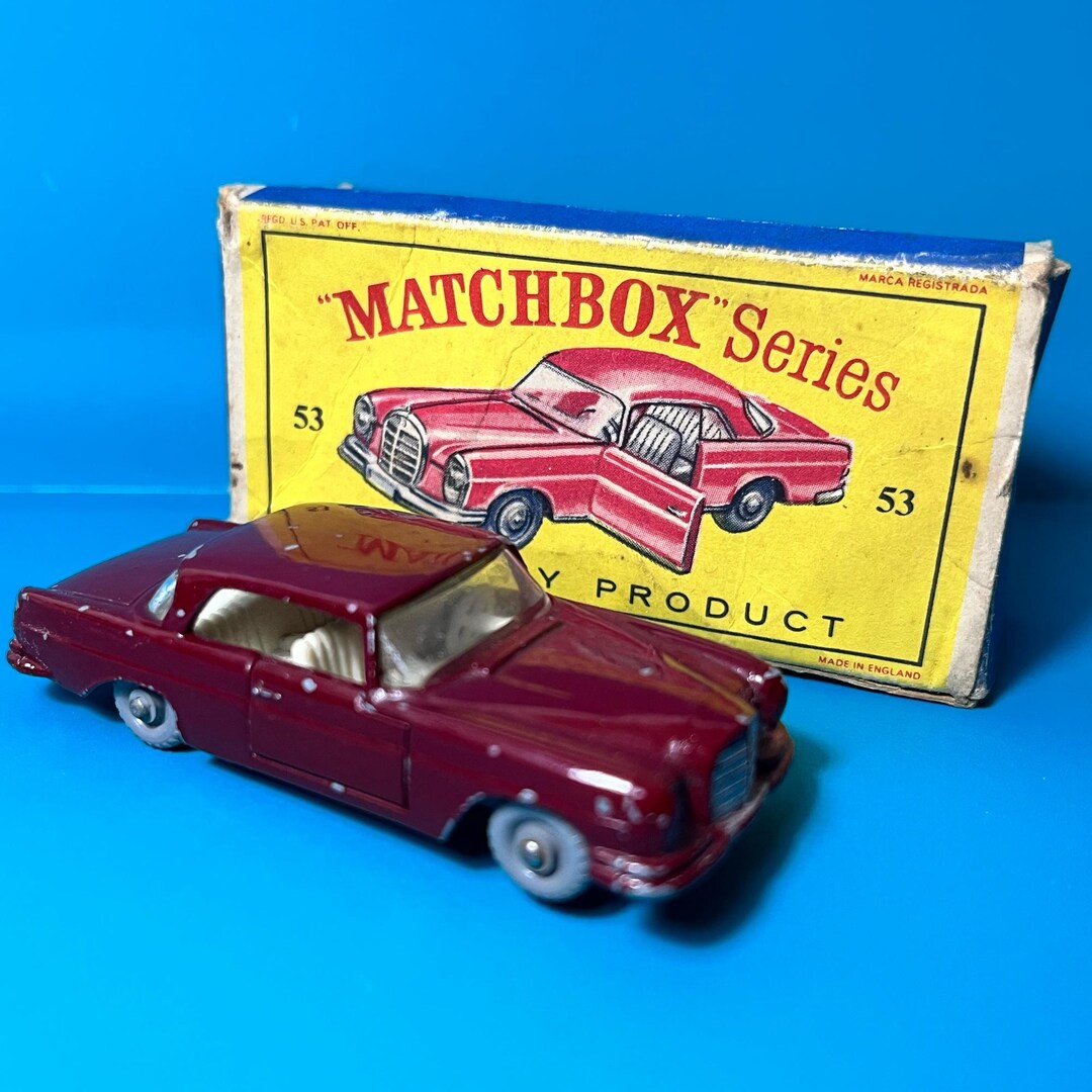 Vintage Matchbox Lesney No 53b Mercedes Benz 220SE 1963 Original Box - Etsy