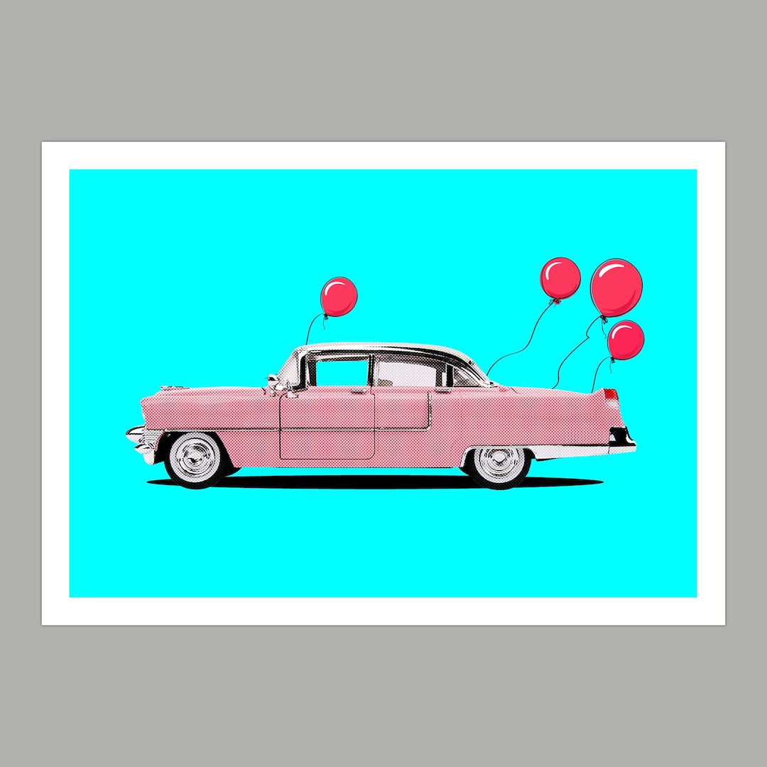 Elvis Pink Cadillac Birthday Greetings Card - Etsy