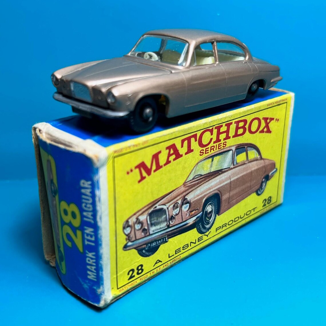 Vintage Matchbox Lesney No 28c MK.10 Jaguar 1964 Original Box - Etsy