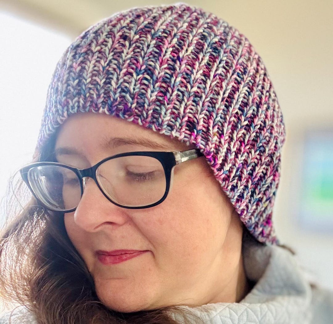 Merrily Marled Beanie Knitting Pattern – Customizable Marled Hat, DK ...