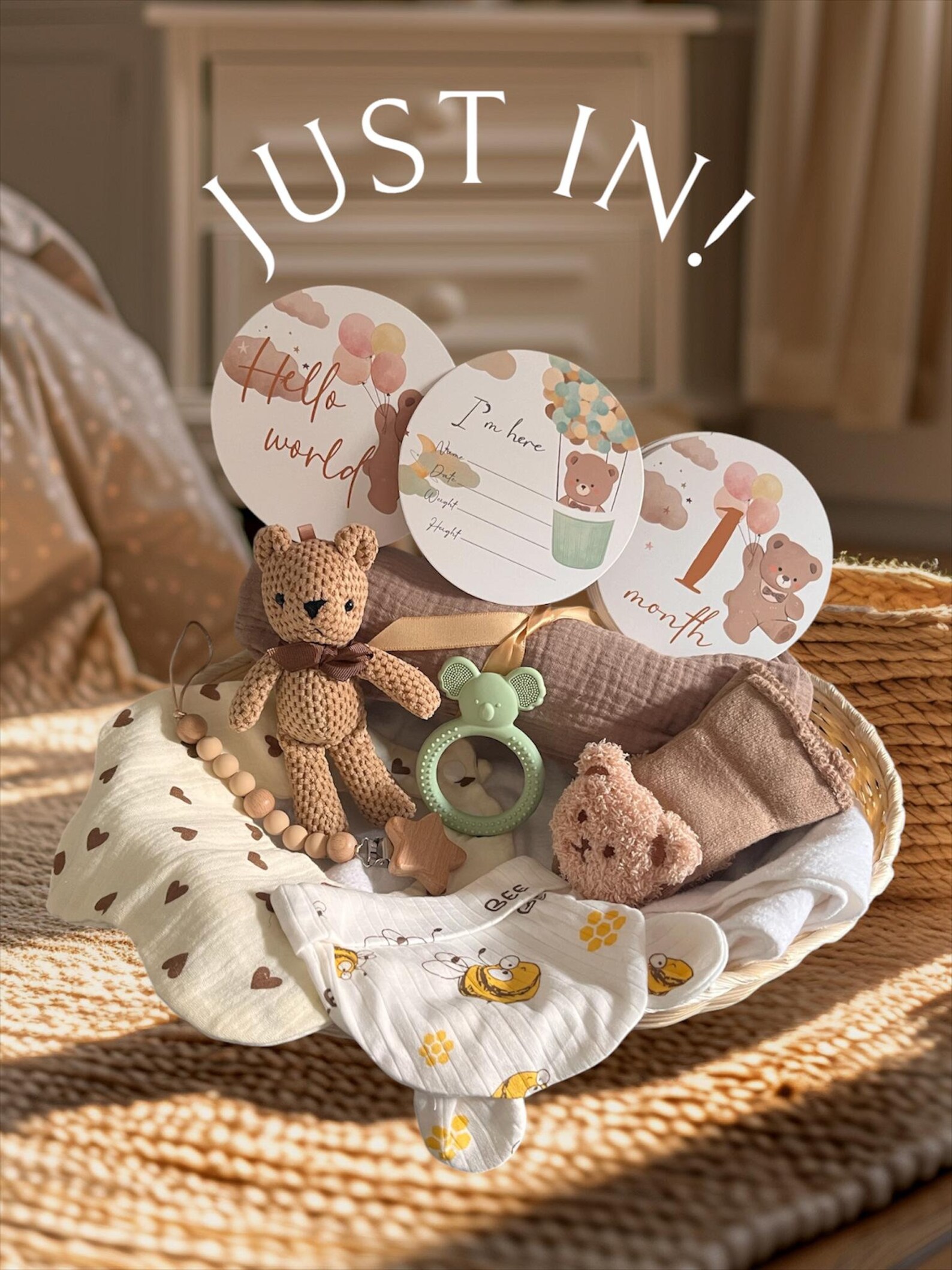 Gender Neutral Baby Shower Gift Box Hamper for Girls and Boys With Baby ...