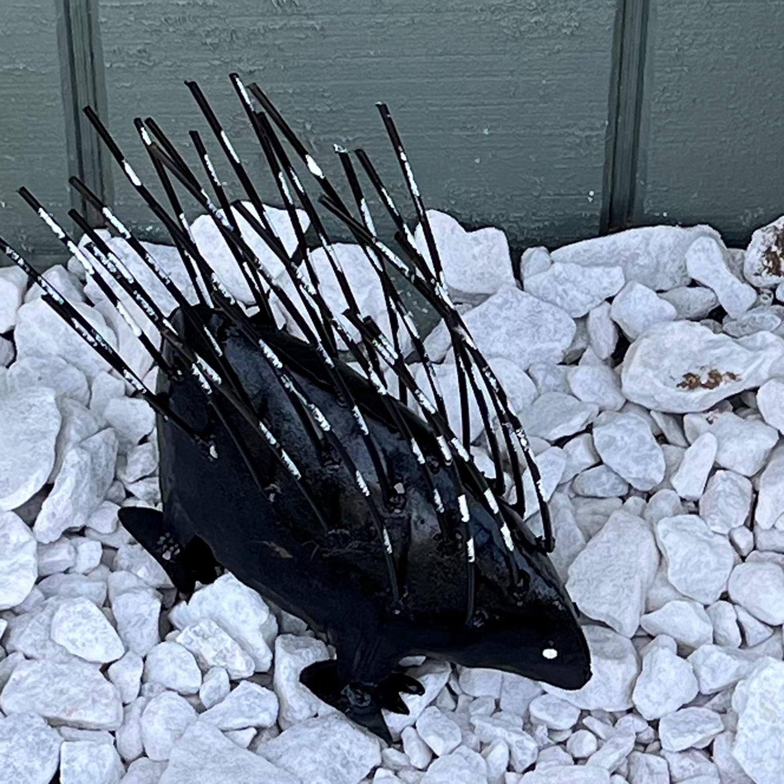 Handmade Metal Porcupine | Farmhouse Yard Art Garden Decor | Artisan ...