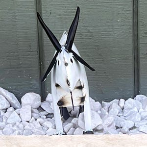 Handmade Recycled Metal Goat Sculpture: Rustic Farmhouse Garden Decor ...