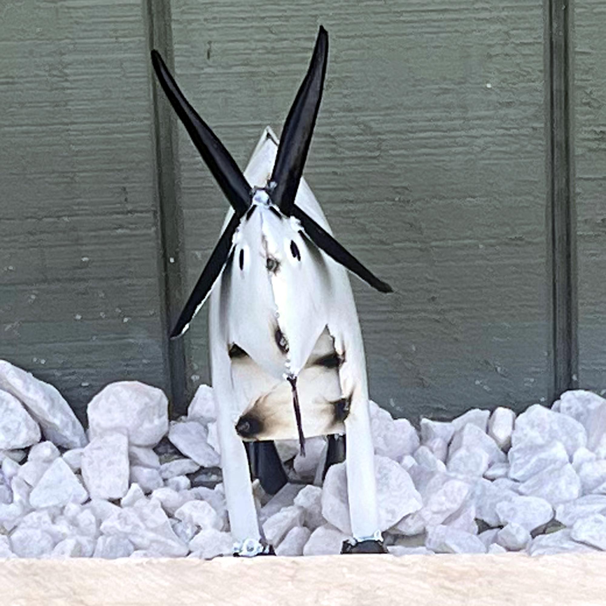 Handmade Recycled Metal Goat Sculpture: Rustic Farmhouse Garden Decor ...