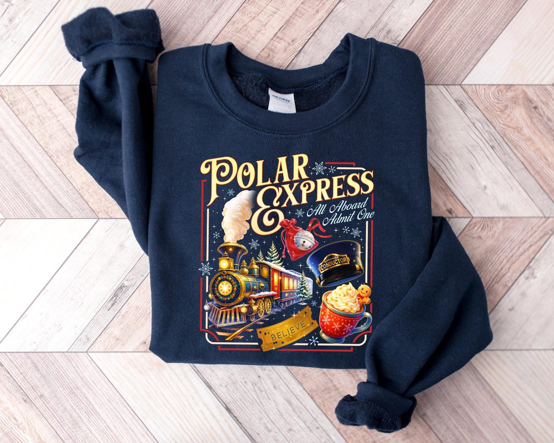 Buy Polar Express Sweatshirt, Christmas Gift, Christmas Believe Sweater ...