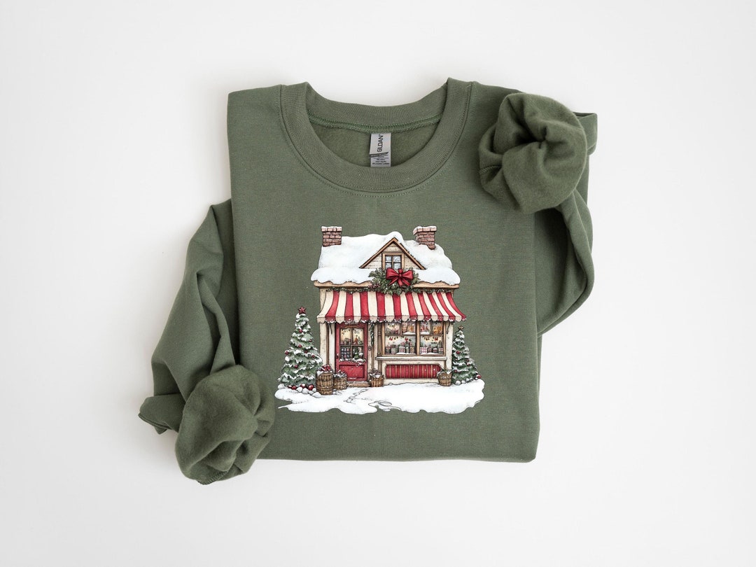 Christmas Storefront Sweatshirt, Santa Claus Christmas Sweatshirt ...