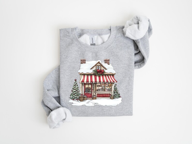 Christmas Storefront Sweatshirt, Santa Claus Christmas Sweatshirt ...