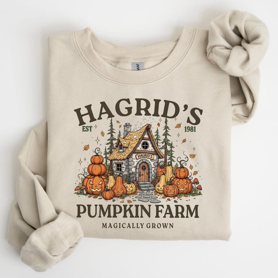 Hagrid's Pumpkin Patch Sweatshirt, Fall Sweatshirt, Pumpkin Farm Shirt ...