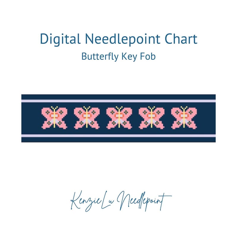 Needlepoint Key Fob Digital Design - Etsy UK