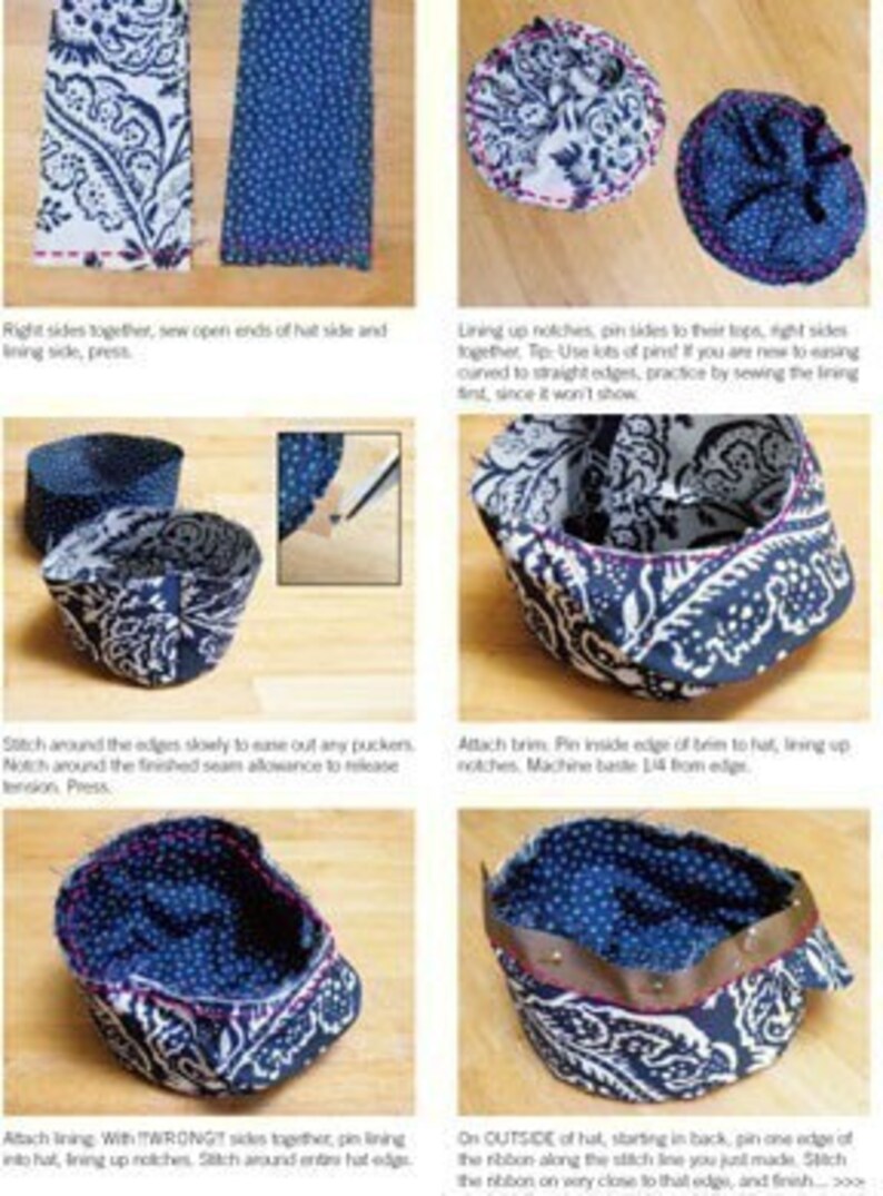 Cadet Cap Military Newsboy Hat PDF PATTERN make Yourself - Etsy