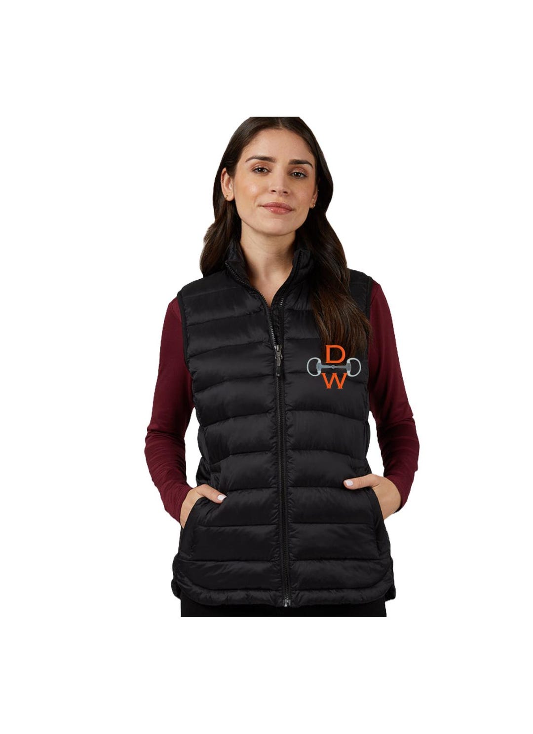 Custom Monogram Embroidered Puffer Vests - Etsy