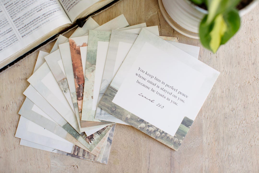 Scripture Verse Card Set: ESV Bible Verses, Encouragement Cards With ...