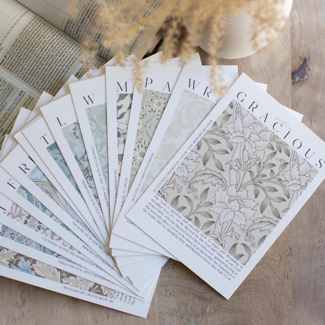Attributes of God Card Set: William Morris Style, ESV Scripture With ...