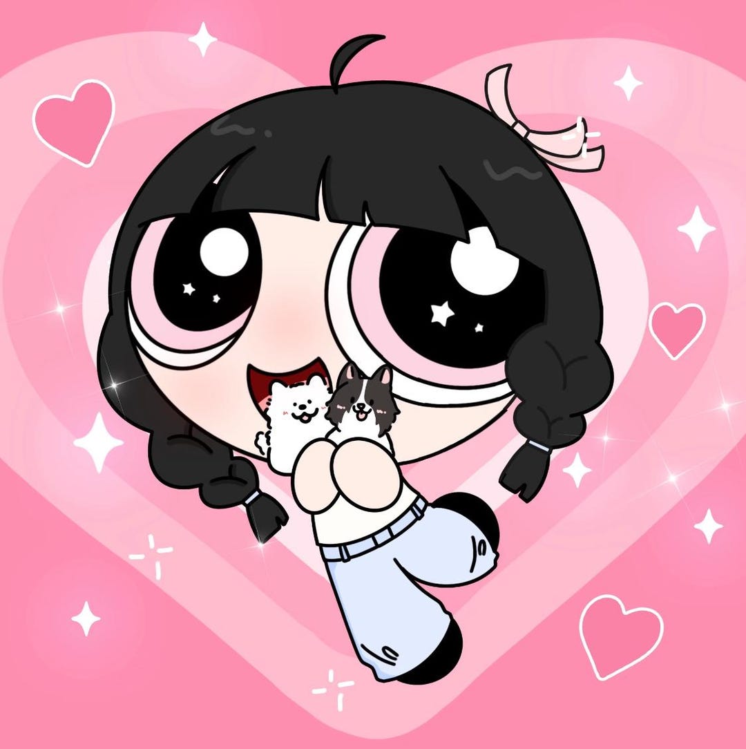 The Powerpuff Girls Portrait Custom Cartoon Art Cute Portrait Gift Cute ...