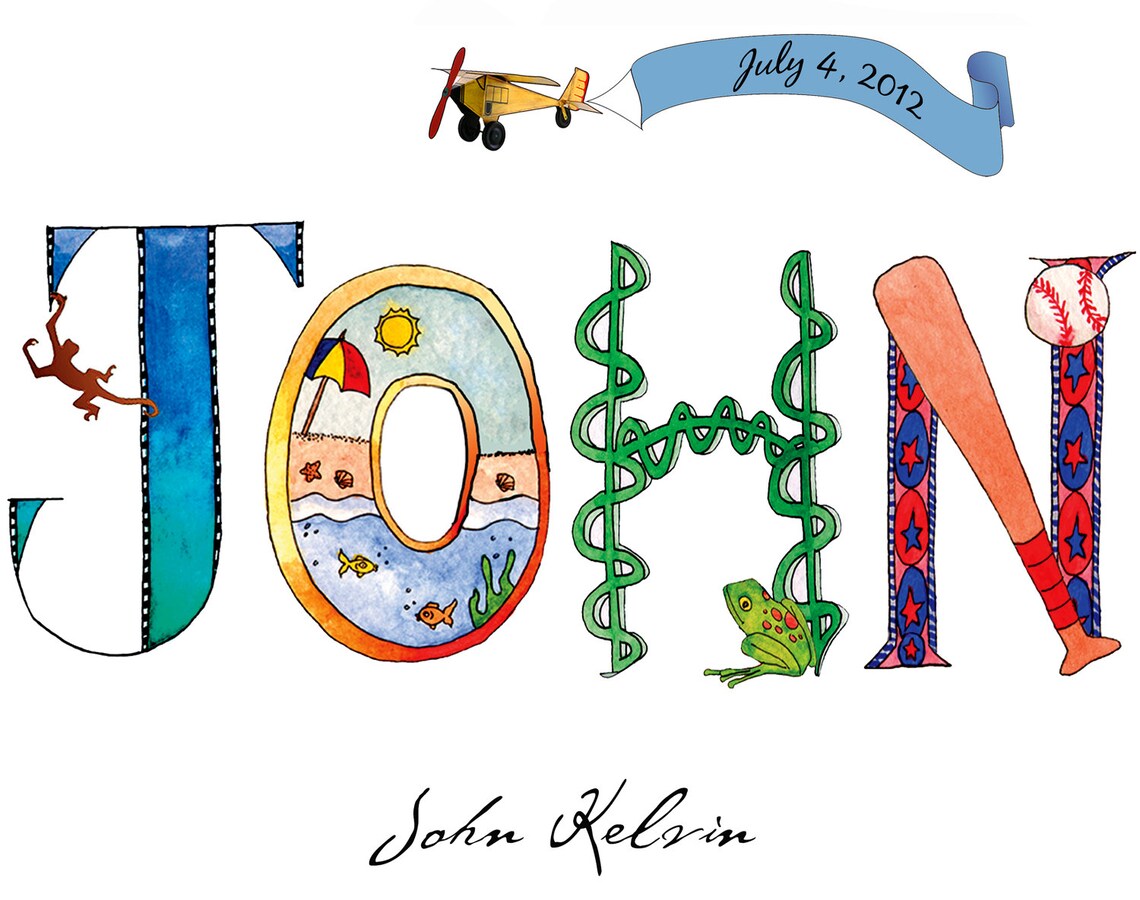 Personalized Name Art Printable File Any Size - Etsy