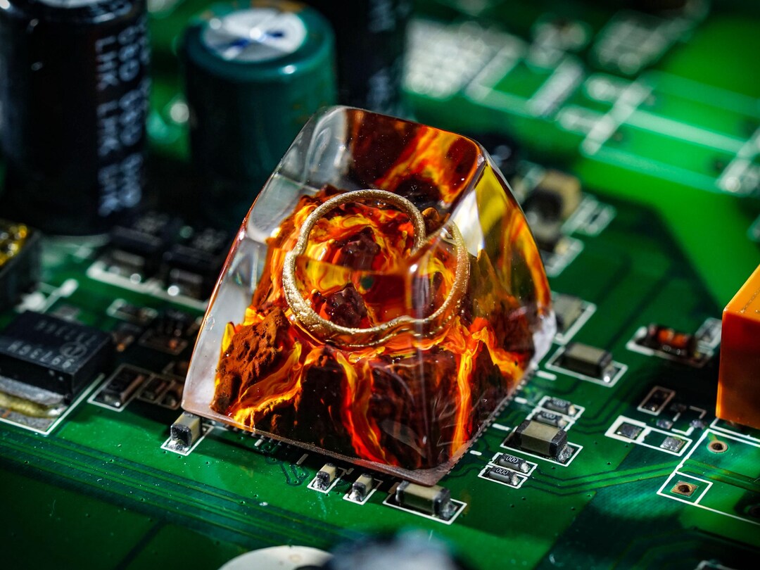 Eye Ring Keycap, POWER RING Artisan Keycap Set, Custom Handmade Resin ...