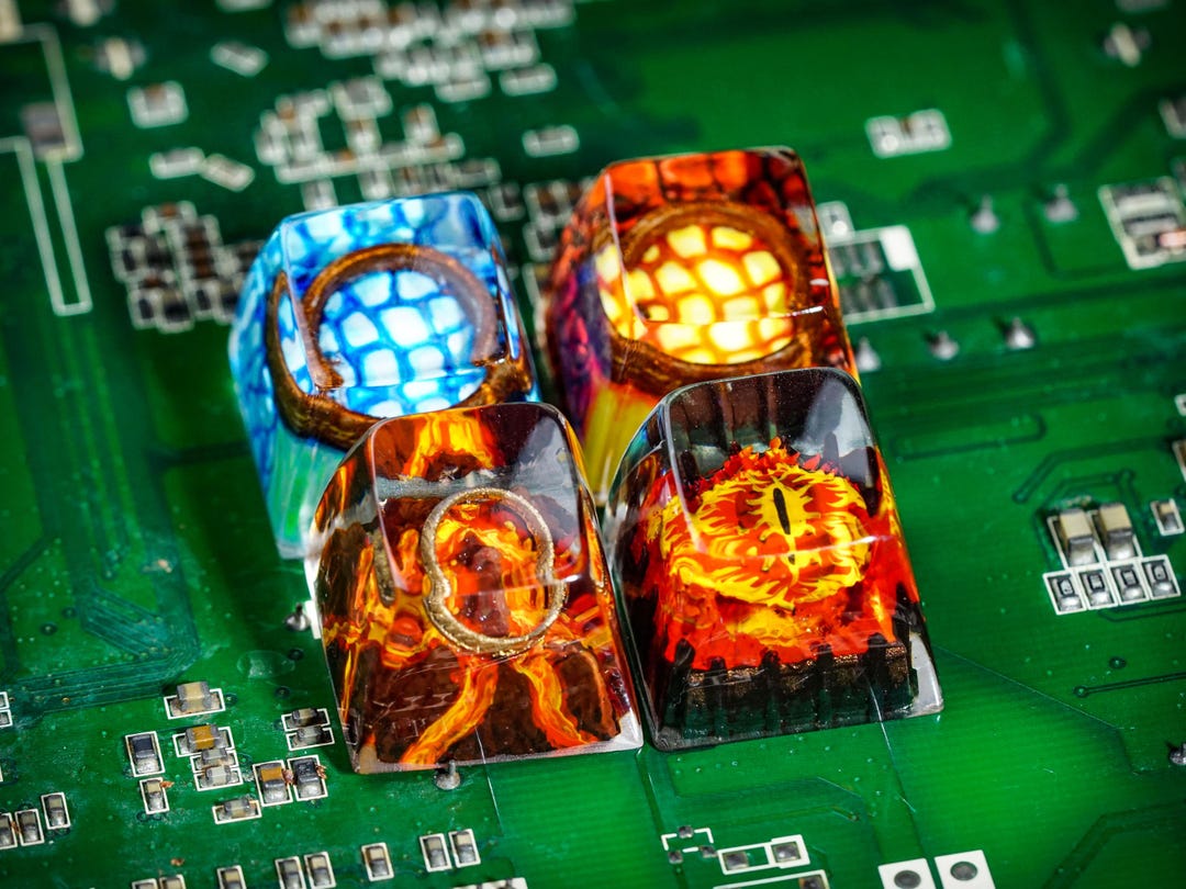 POWER RING Artisan Keycap Set, Custom Handmade Resin Keycap for ...