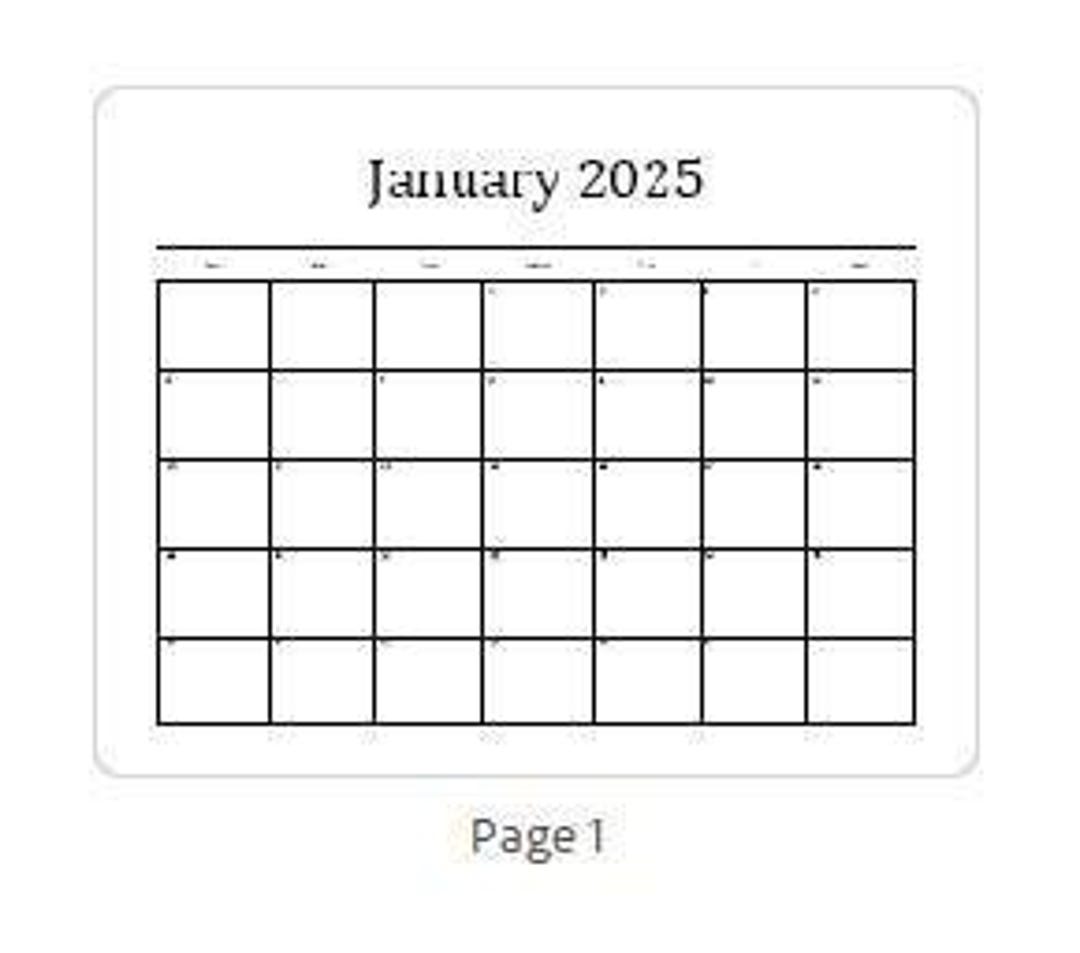 2025 Calendar Simple - Etsy