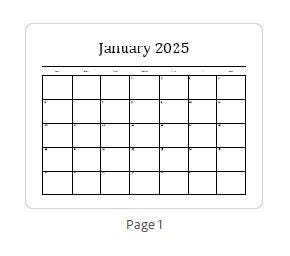 2025 Calendar Simple - Etsy