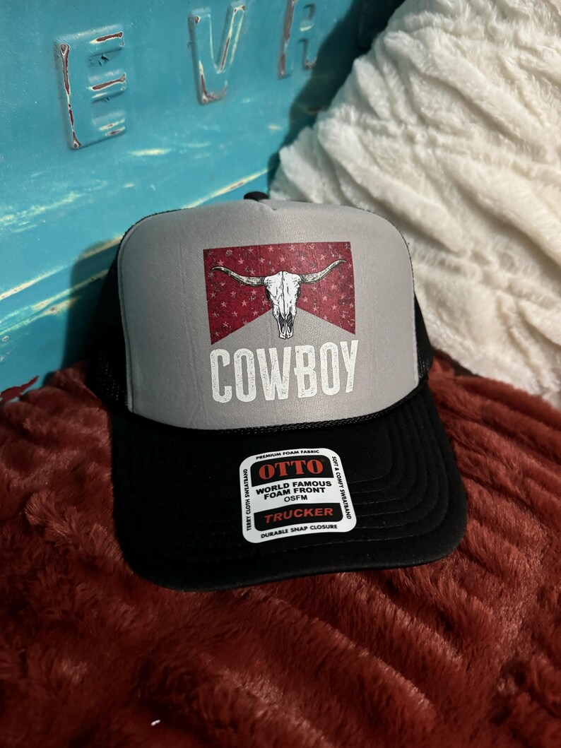 Cowboy Trucker Hat - Etsy