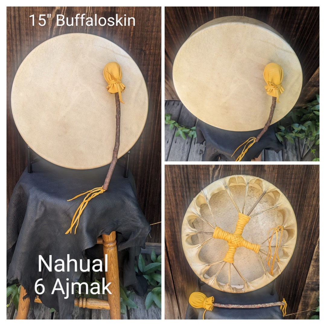Native American Drum - Rawhide Drum, Buffalo Skin Drum, 15 Inch Drum ...