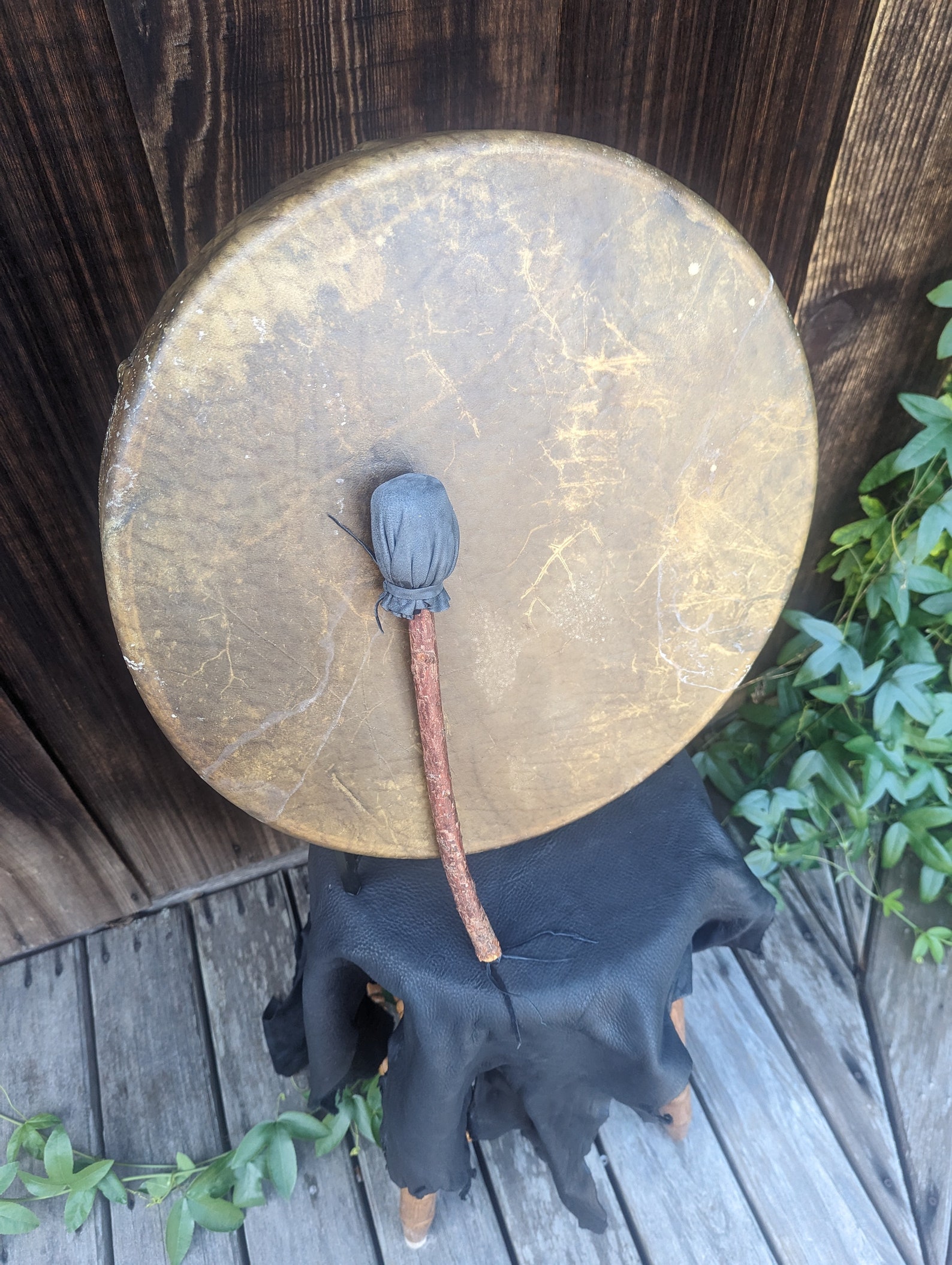 Native American Drum Rawhide Drum, Buffalo Skin Drum, 18 Inch Drum ...