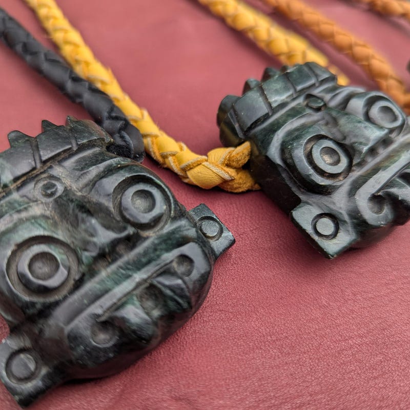 Aztec Carved Necklace - Etsy