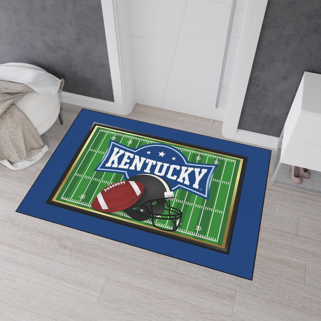 Kentucky Heavy Duty Rug, Football Helmet Rug, Team Rug, Sports Decor ...
