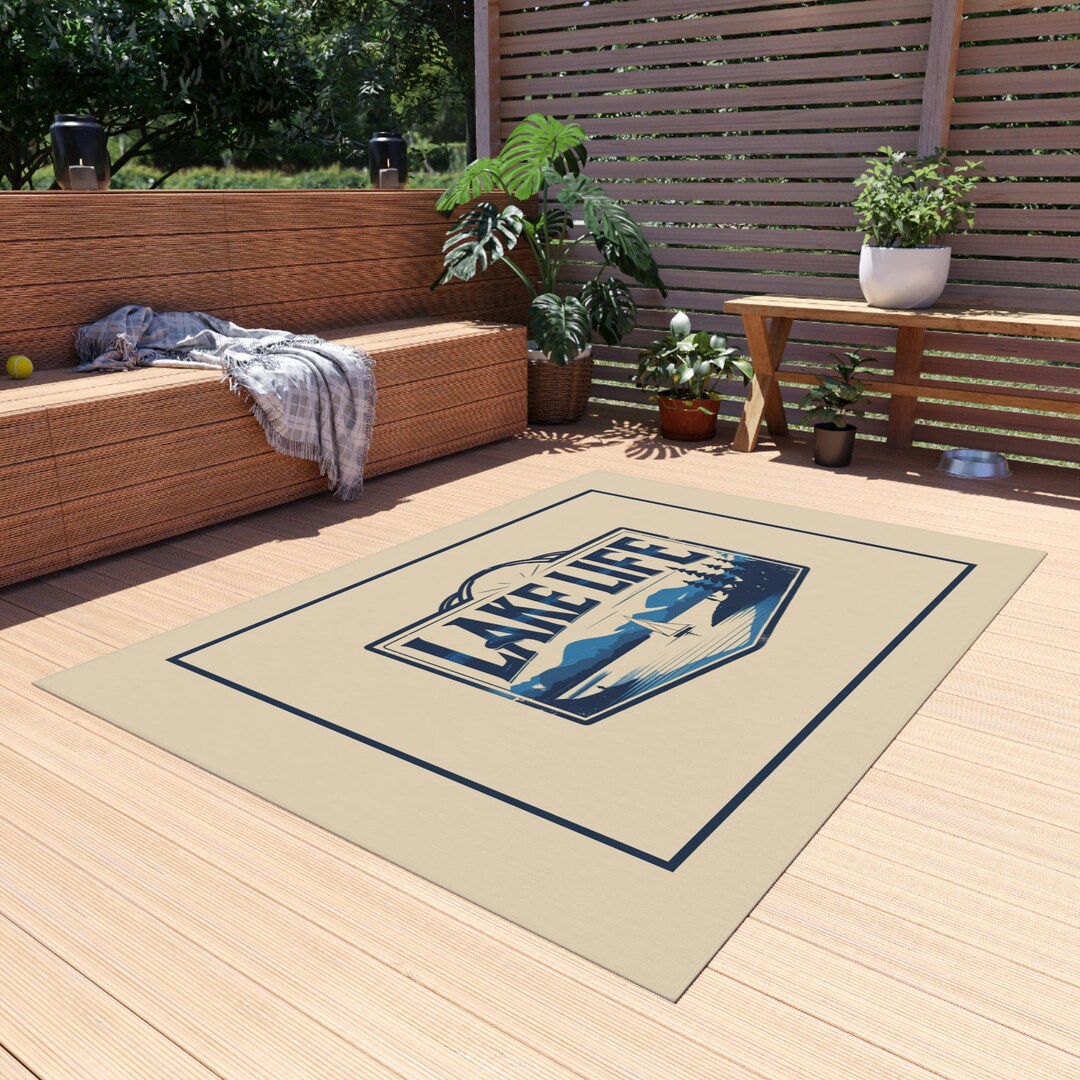 Lake Life Rug, Outdoor Rug, Lake House Decor, Sailing Rug, Nautical Rug ...