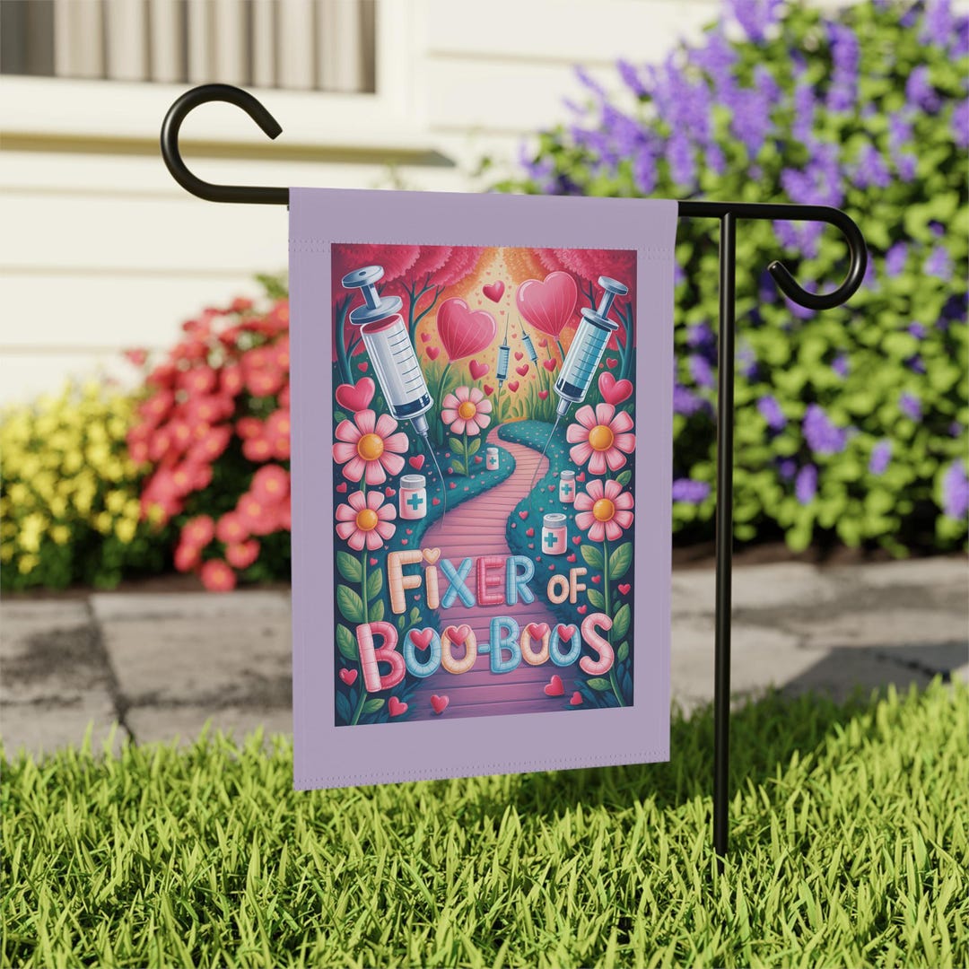 Nurse Garden Flag: Fixer of Boo Boos, Healthcare Worker Decor - Etsy