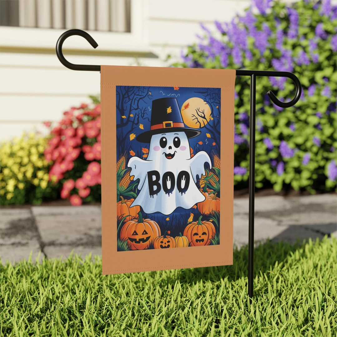 Boo Ghost Outdoor Flag, Whimsical Halloween Fall Decor - Etsy