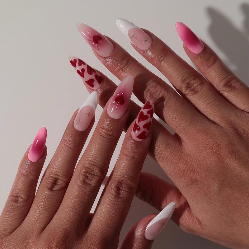 Pink Theme Nail Set - Etsy