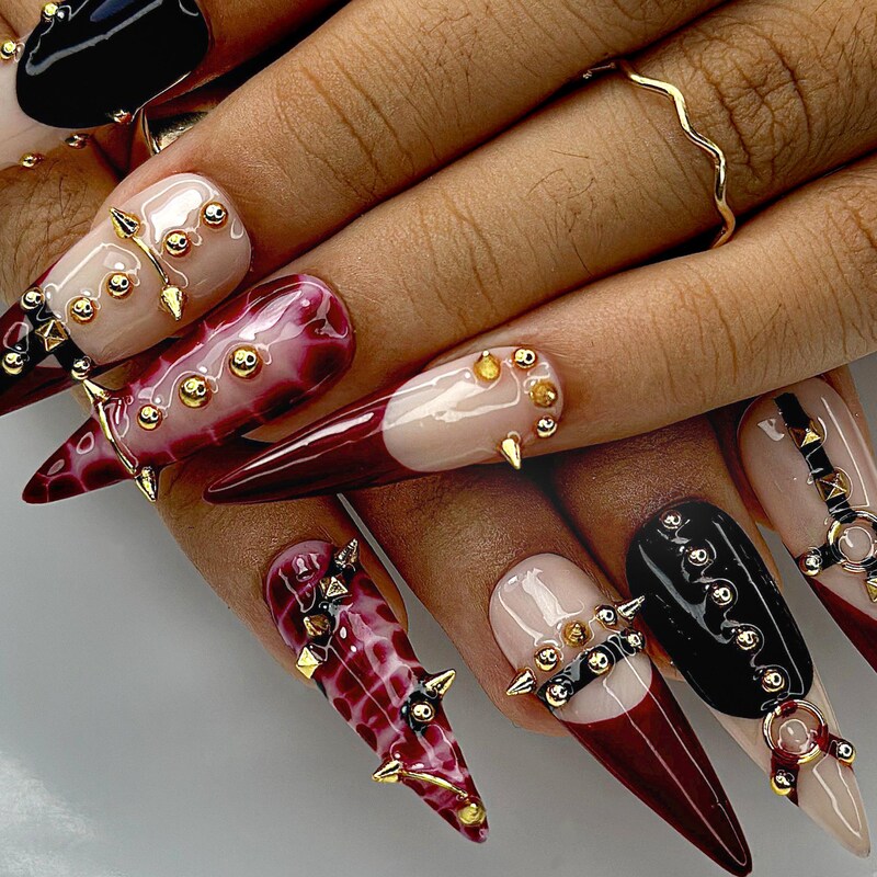 Punk Rock Nails Art - Etsy