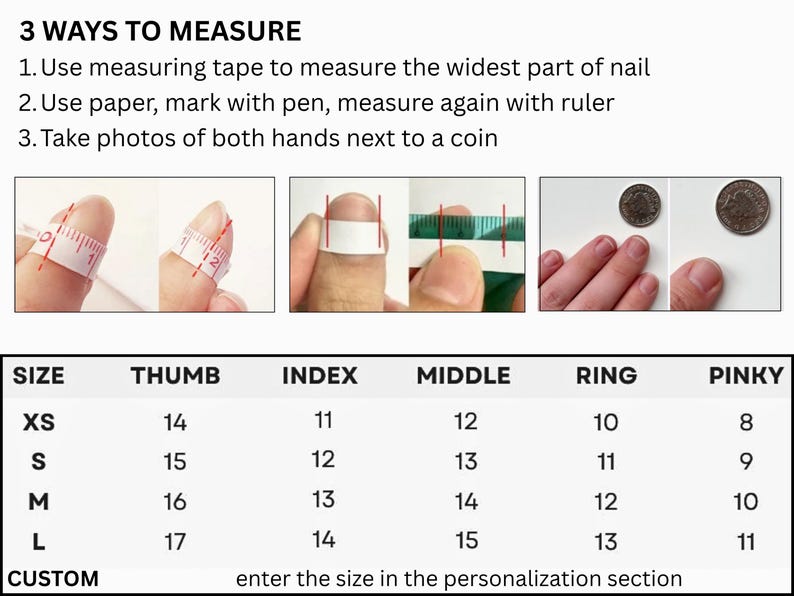 Hand-painted Script Press on Nails, 3D Floral Artisan Press Ons, Long ...