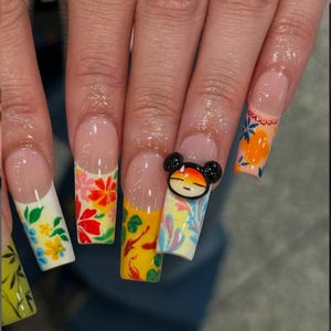 Pucca Cartoon Press on Nails | 3D Floral & Character Nail Art | Cute ...