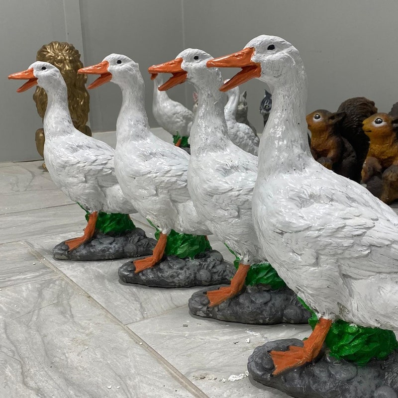 Large Concrete Garden Goose Statue - Etsy