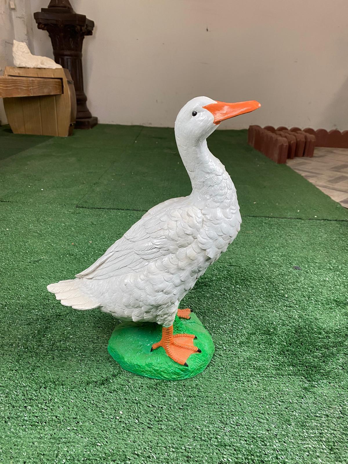 15" Solid Concretemix Goose Statue, Handmade American Dress up Goose ...