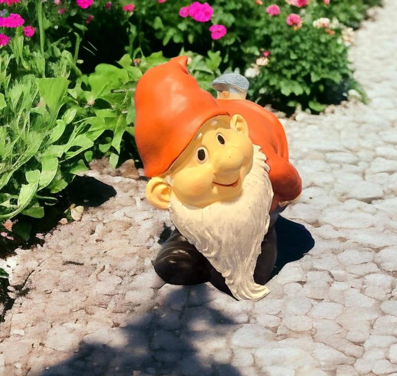 Funny Mooning Gnome – 7" Outdoor Garden Statue, Hilarious Gnome Gift - Etsy