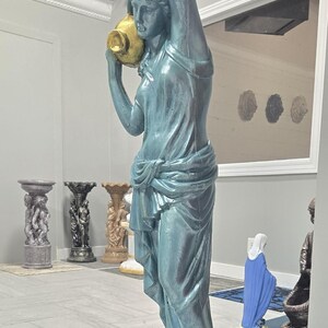 Handmade Concrete Dione Water Goddess Garden Statue, 32 Inch - Etsy