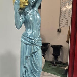 Handmade Concrete Dione Water Goddess Garden Statue, 32 Inch - Etsy