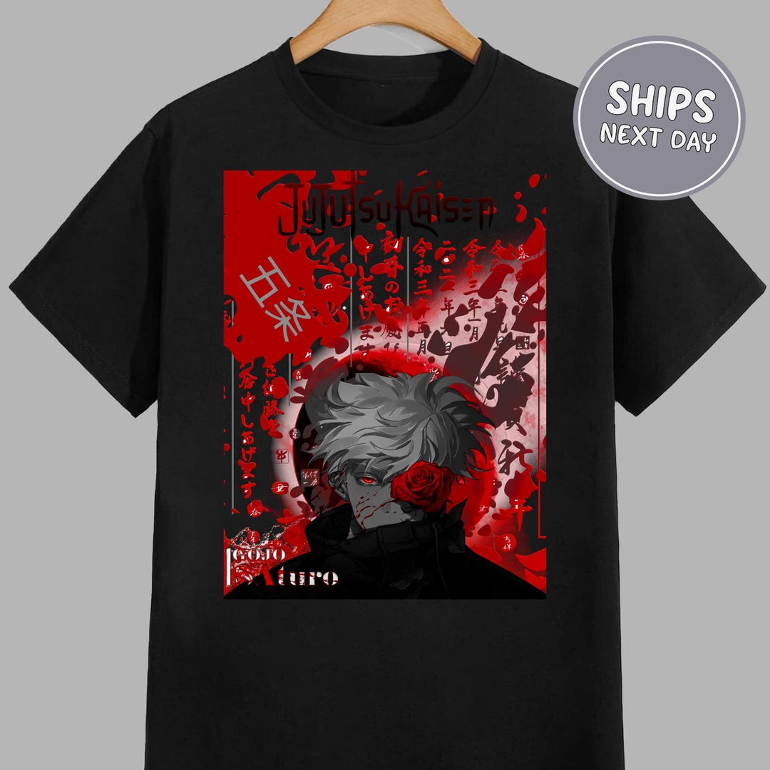 Gojo Satoru Shirt Jujutsu Kaisen Anime Shirt JJK Manga Shirt Anime ...