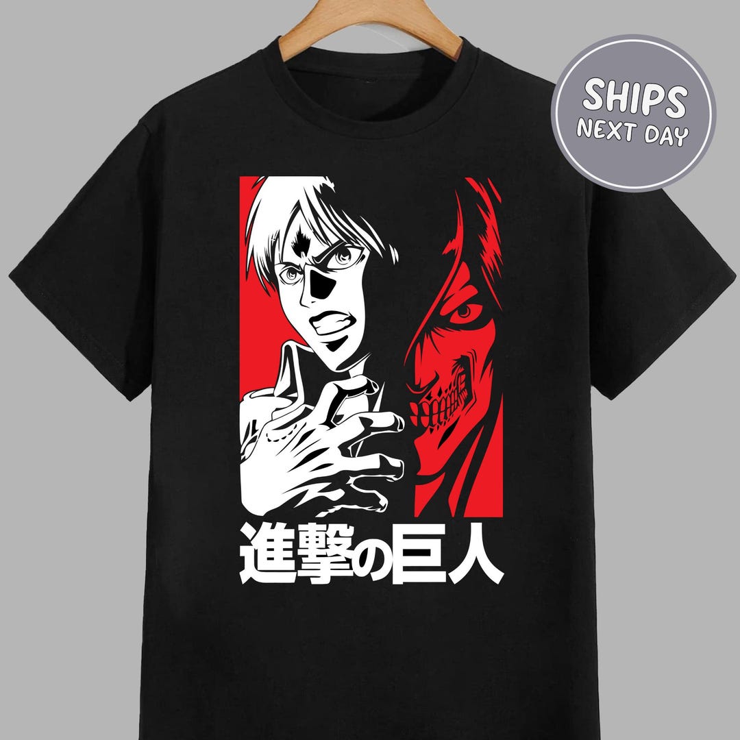 Attack Titan Eren Anime Shirt Attack Titan Manga Shirt Eren Yaeger ...